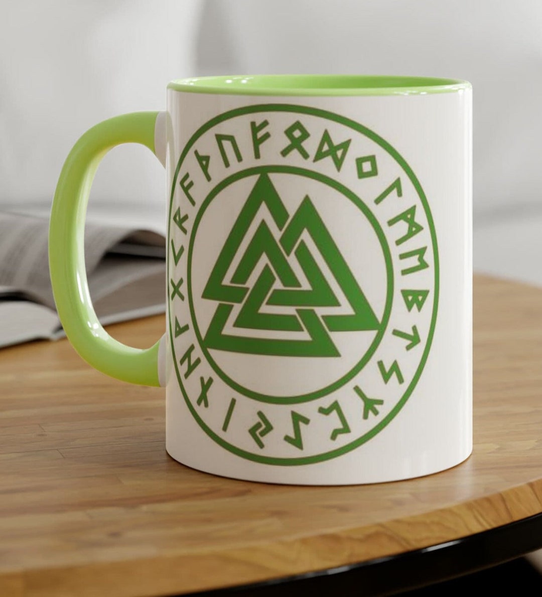 Valknut Viking Norse Symbol Coffee Mug Scandinavian Mug Valknut With ...