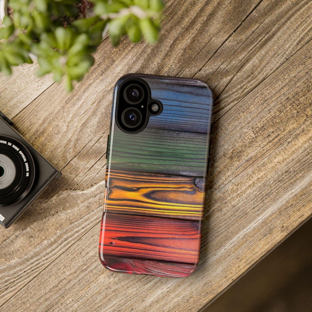 Multi Color Wood Plank Look Phone Case Natural Wood Look Printed Case ...