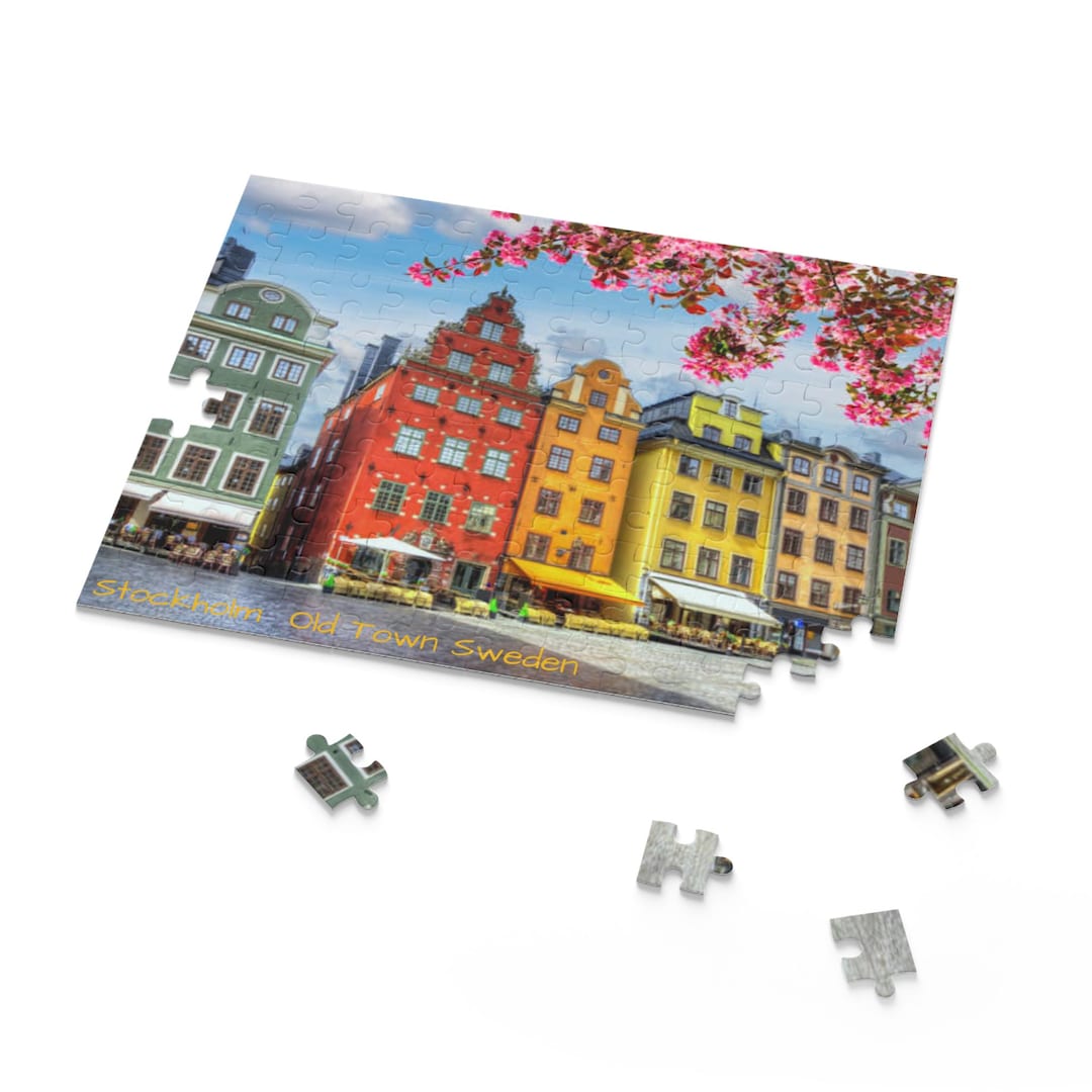 Stockholm Sweden Old Town Puzzle, Scandinavian Jigsaw Toy, Gamla Stan ...