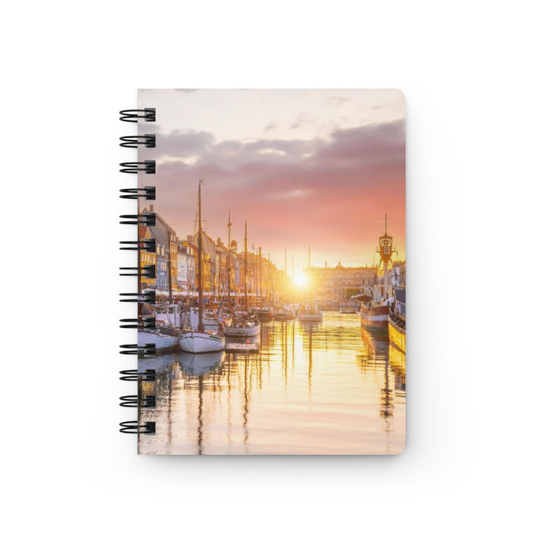 Copenhagen Denmark Spiral Bound Journal - Blank Notebook Scandinavian ...