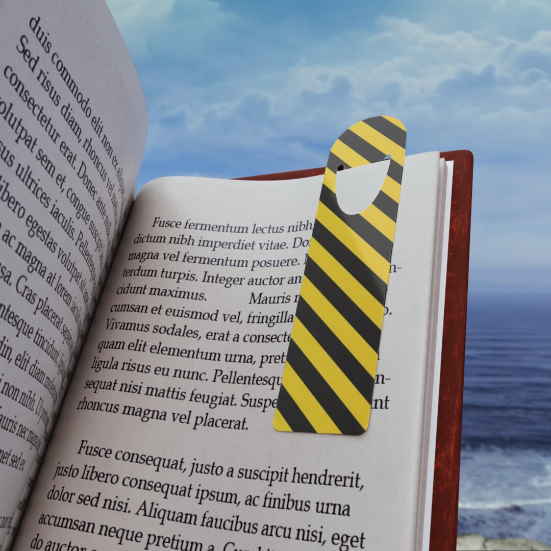 Hazard Sign Bookmark Gift Idea for Safety Construction Readers Design ...