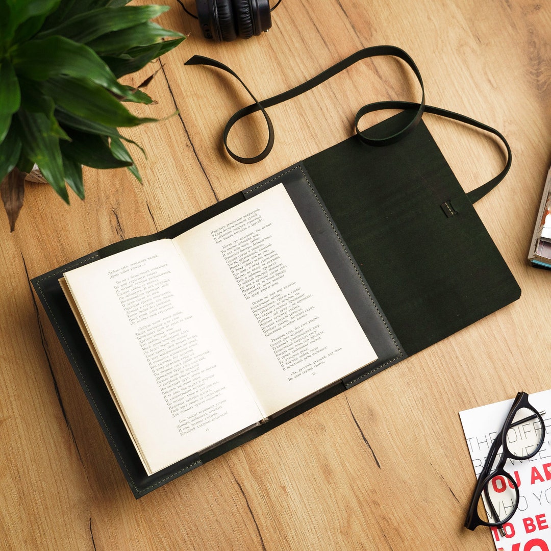 Classic Book Coverleather Book Holderbrown Book - Etsy