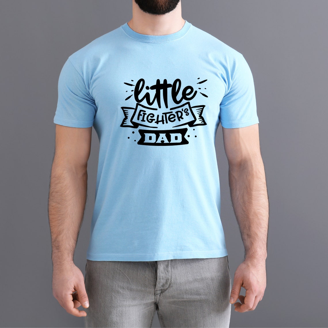 Dad's Little Fighter SVG, Little Fighter's Dad PNG, Father's Day Svg ...