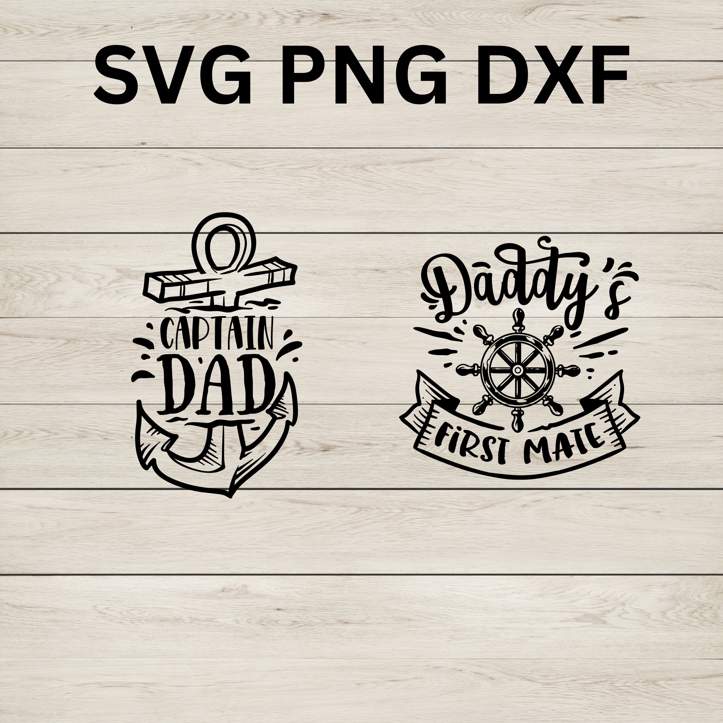 Captain Dad SVG, Daddy's First Mate PNG, Sailing PNG, Father's Day Svg ...
