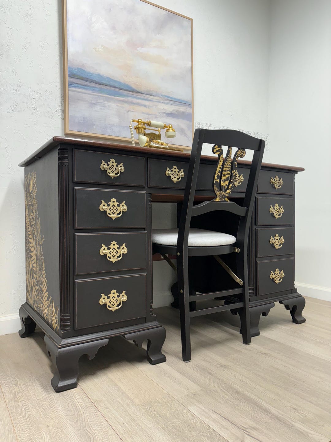 Gorgeous Antique Mahogany Desk or Vanity by Kling Furniture free ...