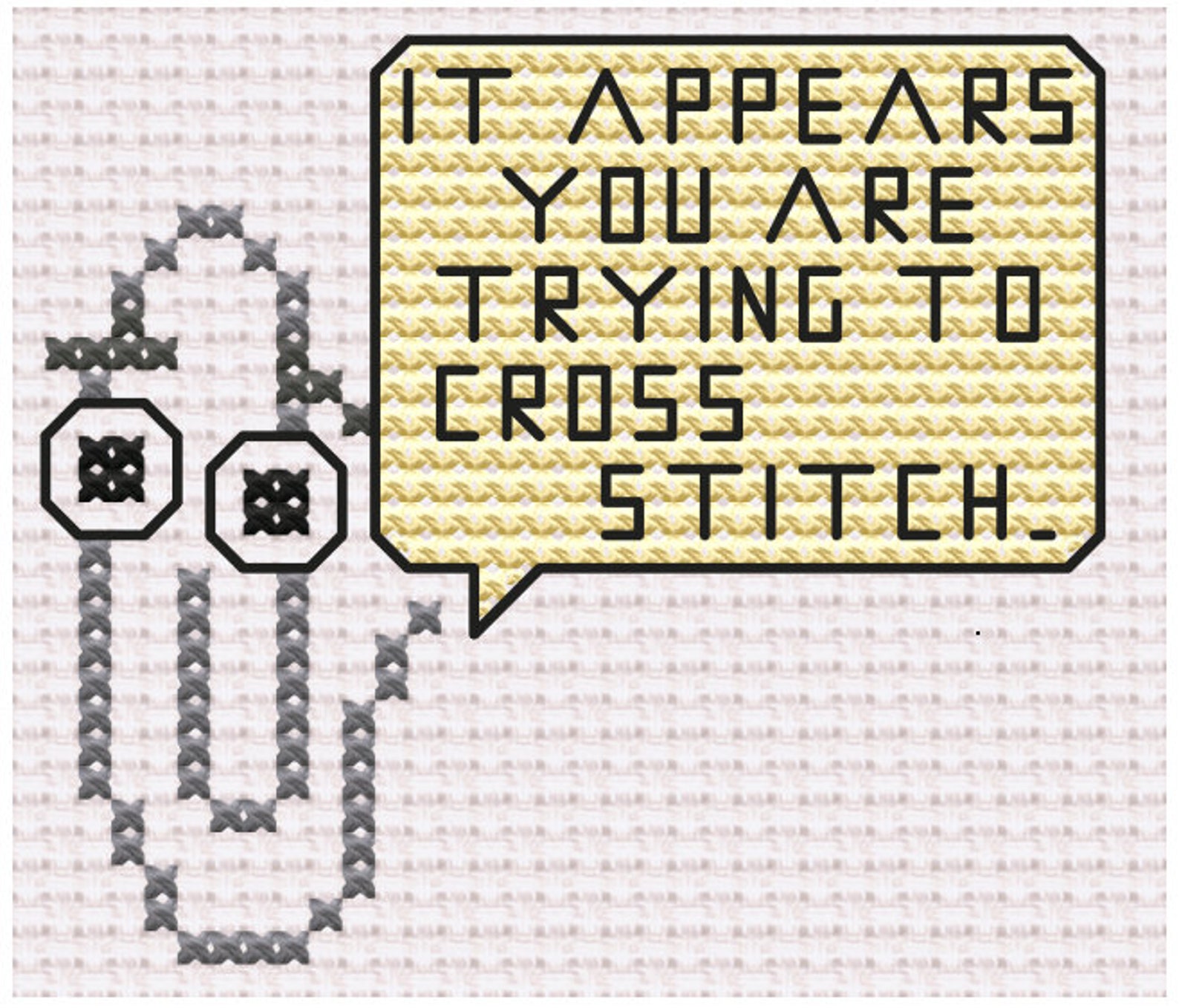 90s Microsoft Clippy - Cross Stitch Pattern - Etsy