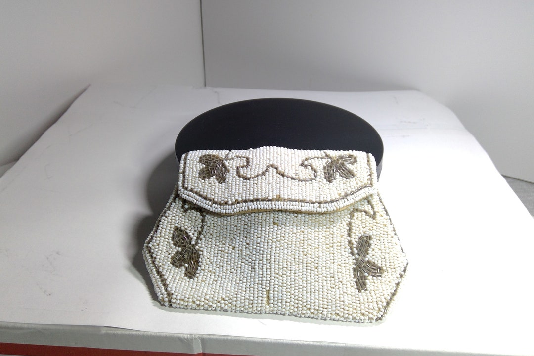 VM313L. Vintage Glass Beaded Belt Purse Made in Belgium - Etsy