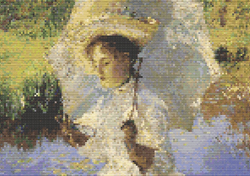 Morning Walk by John Singer Sargent, Cross Stitch Pattern, Famous ...