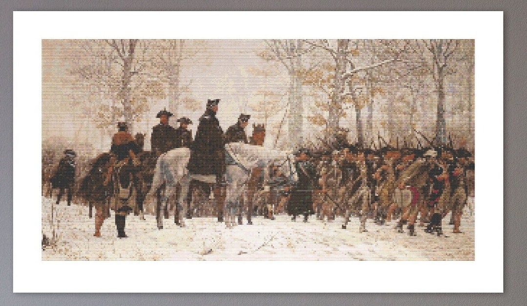 The March to Valley Forge by William Trego, Cross Stitch Pattern ...