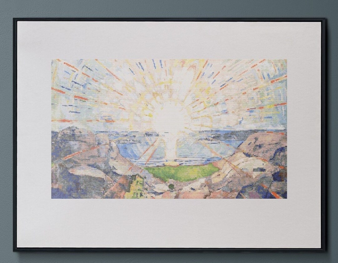 Solenintro by Edvard Munch, Cross Stitch Pattern, Famous Painting ...