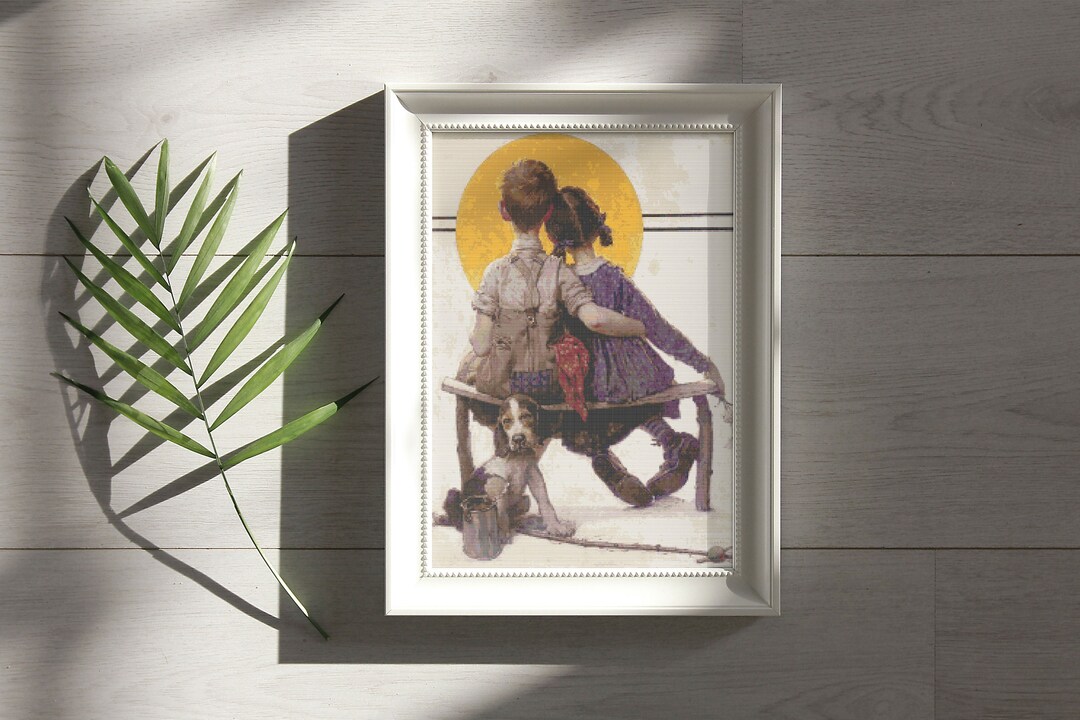 Sunset by Norman Rockwell, Cross Stitch Pattern, Famous Painting ...