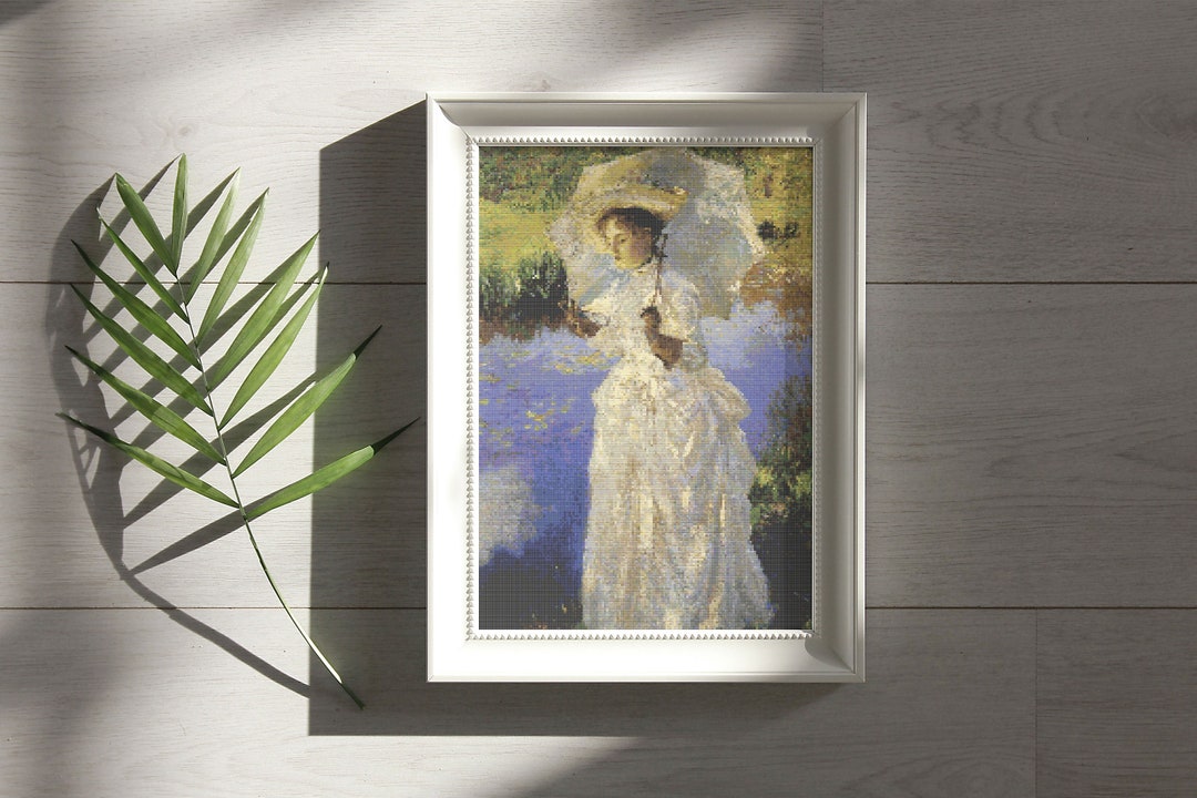 Morning Walk by John Singer Sargent, Cross Stitch Pattern, Famous ...