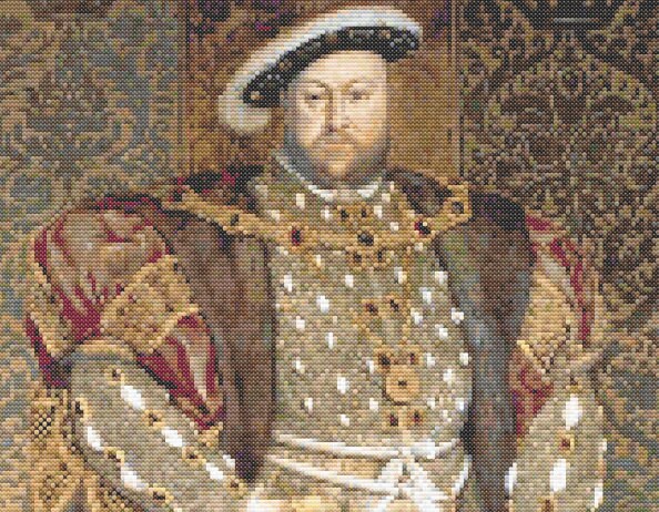 Henry VIII by Hans Holebin, Cross Stitch Pattern, English History, King ...