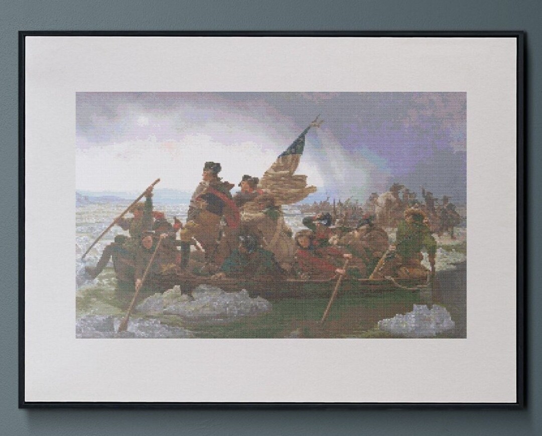 Washington Crossing the Delaware by Emanuel Leutze, Cross Stitch ...