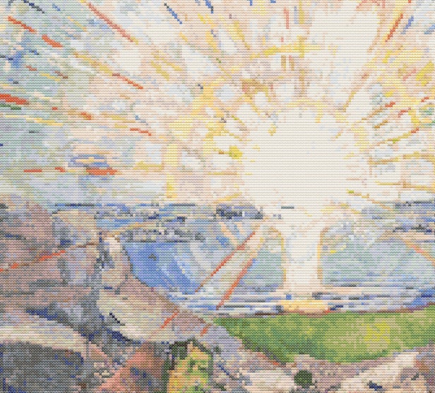 Solenintro by Edvard Munch, Cross Stitch Pattern, Famous Painting ...