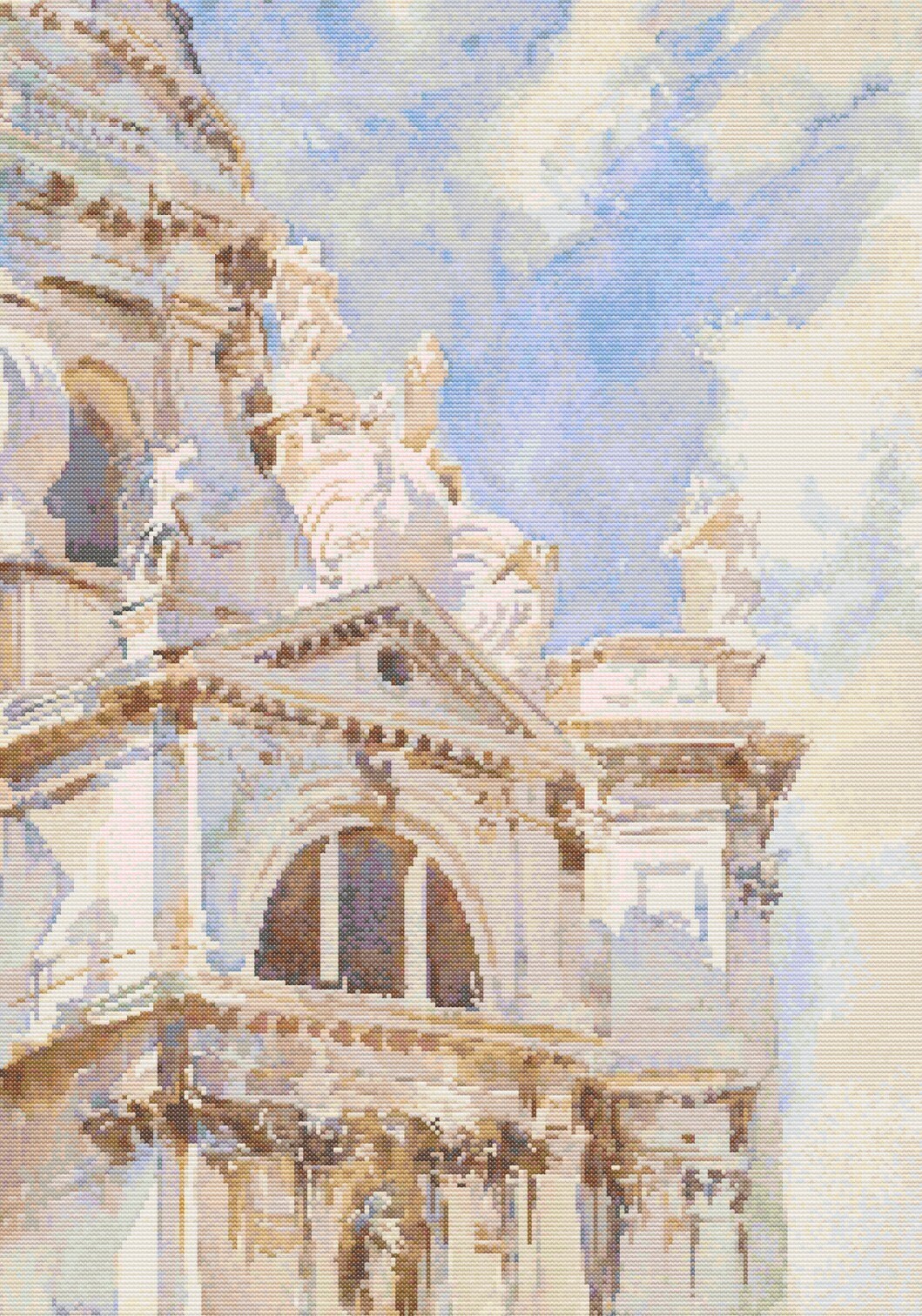 The Salute, Venice by John Singer Sargent, Cross Stitch Pattern, Famous ...