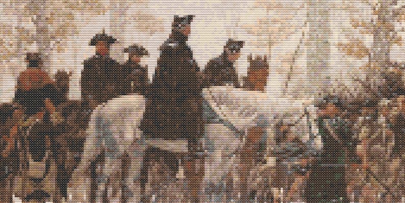 The March to Valley Forge by William Trego, Cross Stitch Pattern ...