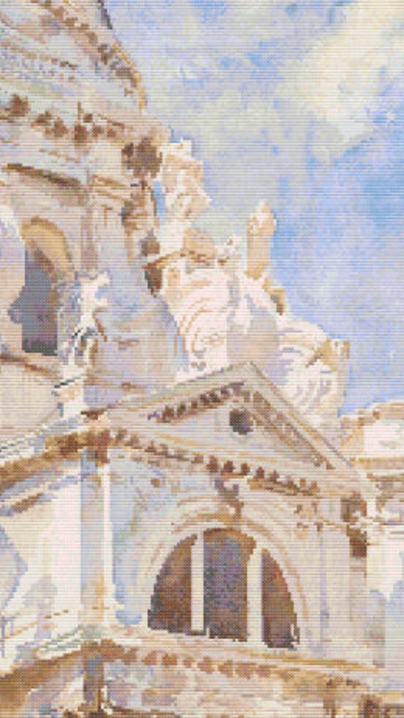 The Salute, Venice by John Singer Sargent, Cross Stitch Pattern, Famous ...