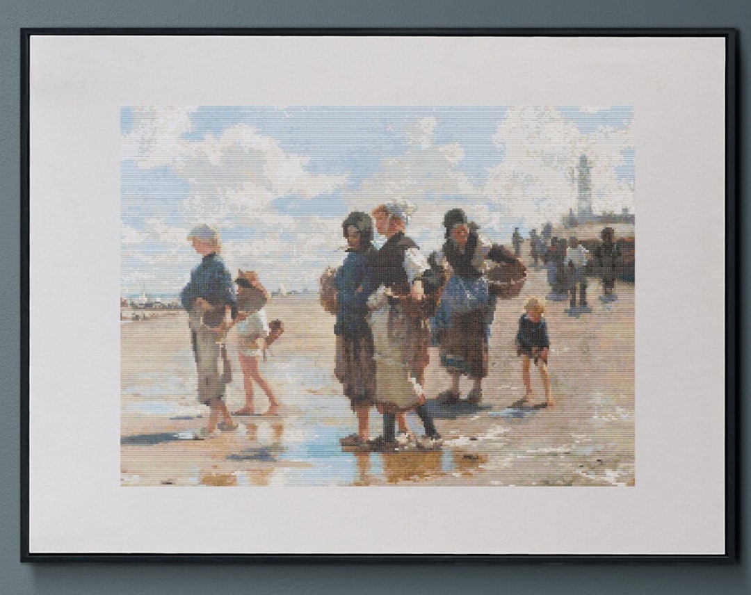 Setting Out to Fish by John Singer Sargent, Cross Stitch Pattern ...