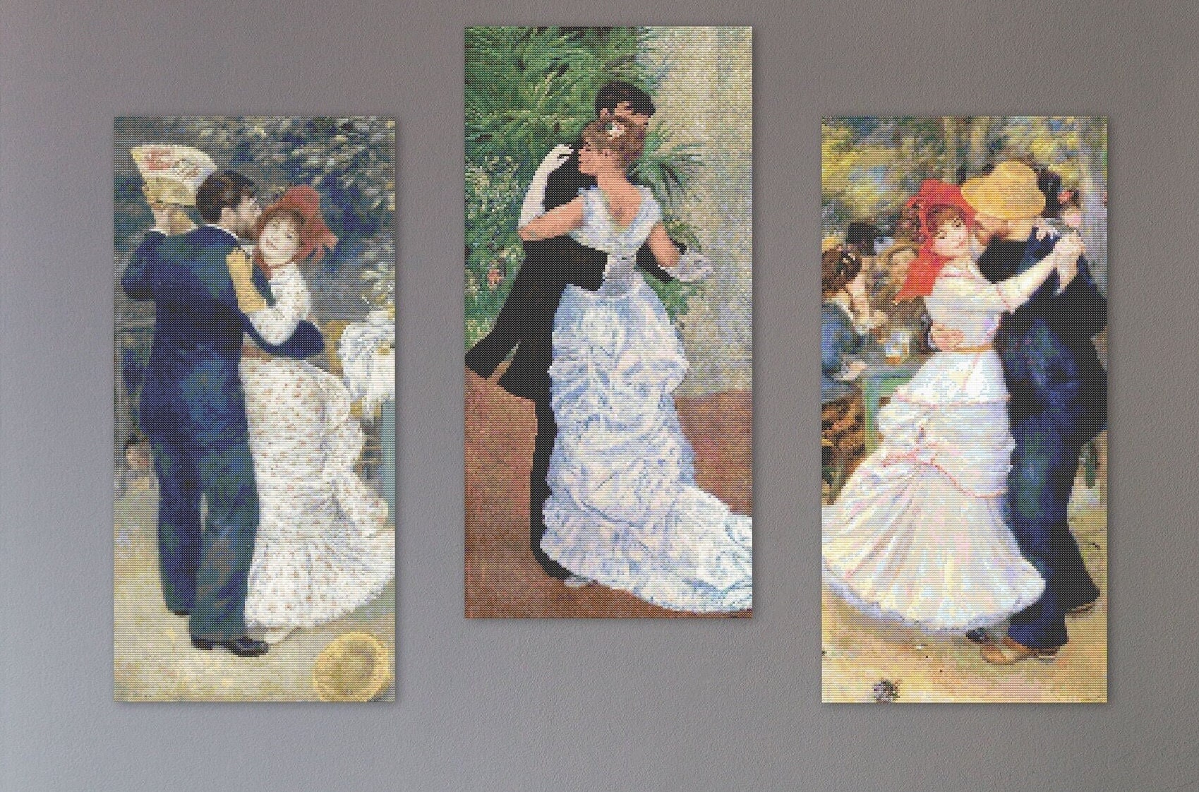 Renoir's Dances, 3 Pack, Cross Stitch Patterns: Country Dance, Dance at ...
