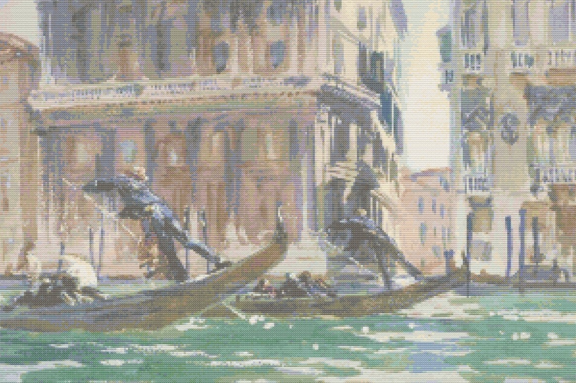 View of Venice by John Singer Sargent, Cross Stitch Pattern, Famous ...