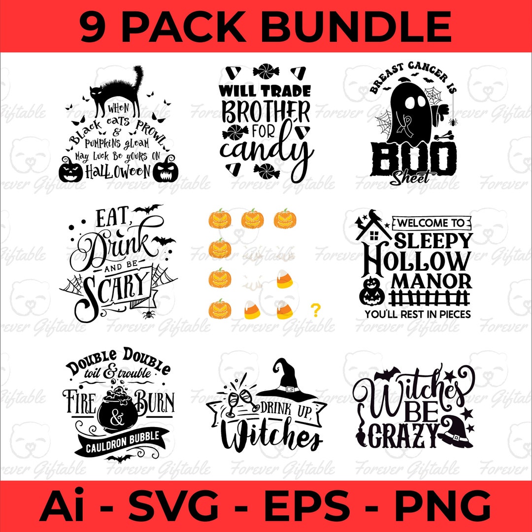 Halloween SVG Bundle: Pumpkin, Fall, Thanksgiving Cut Files (SVG, PNG ...