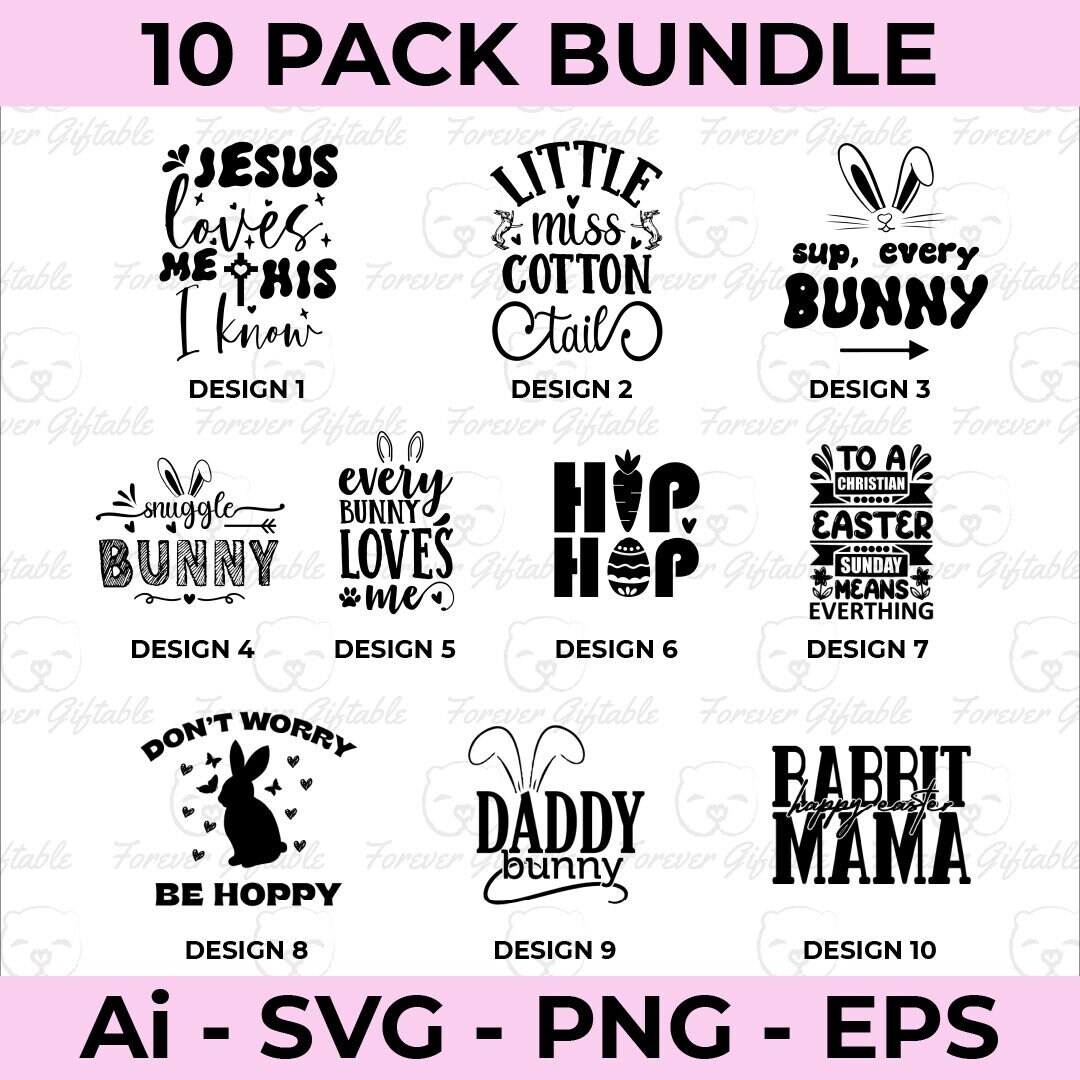Christian Easter SVG Bundle, Easter SVG, Christian Svg, Bunny Svg, Religious Easter SVG Bundle ...
