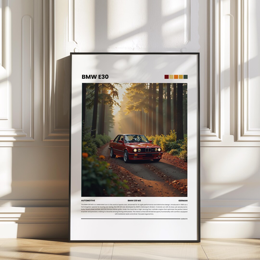 BMW E30 Premium Poster - Etsy UK