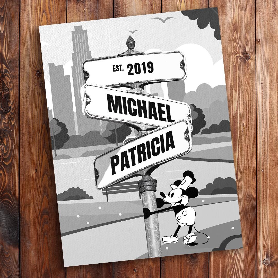 Steamboat Willie - Vintage Street Sign Personalized Premium Canvas - Etsy