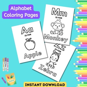 Alphabet Coloring Pages, Coloring Pages for Kids, Preschool Coloring ...