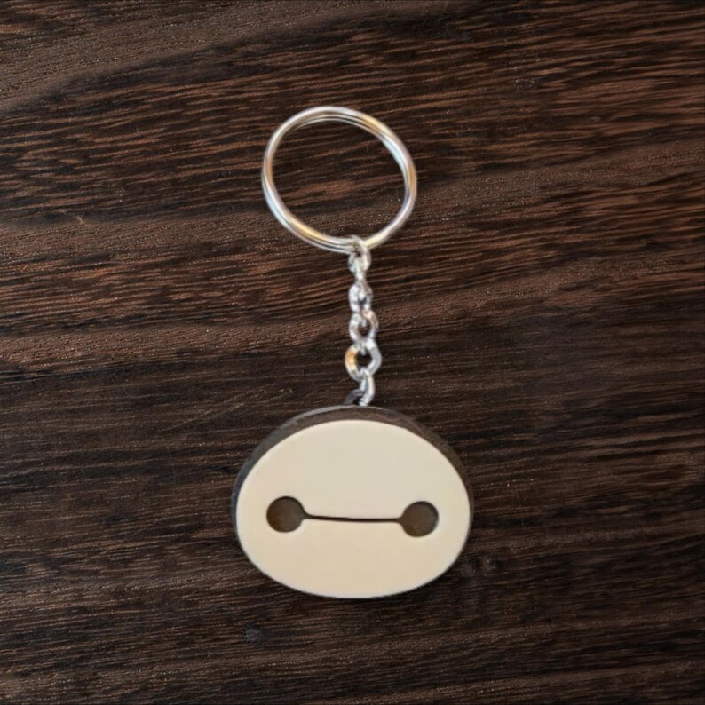 Baymax Keychain – 3D Printed, Big Hero 6 Keyring, Gift for Kids, Fans ...
