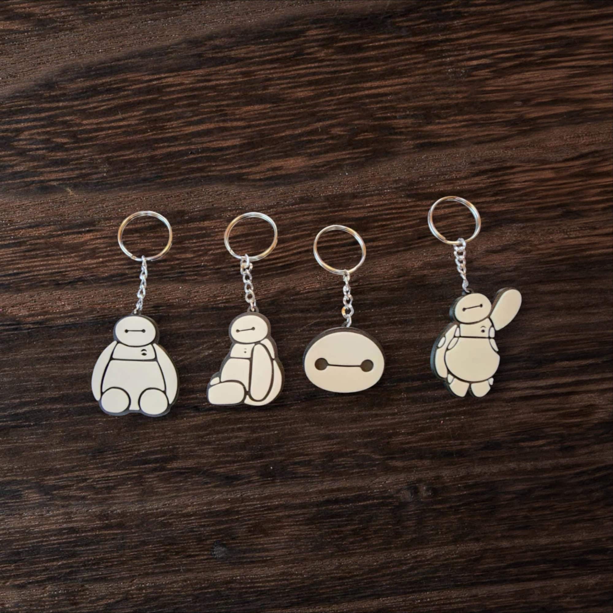 Baymax Keychain – 3D Printed, Big Hero 6 Keyring, Gift for Kids, Fans ...