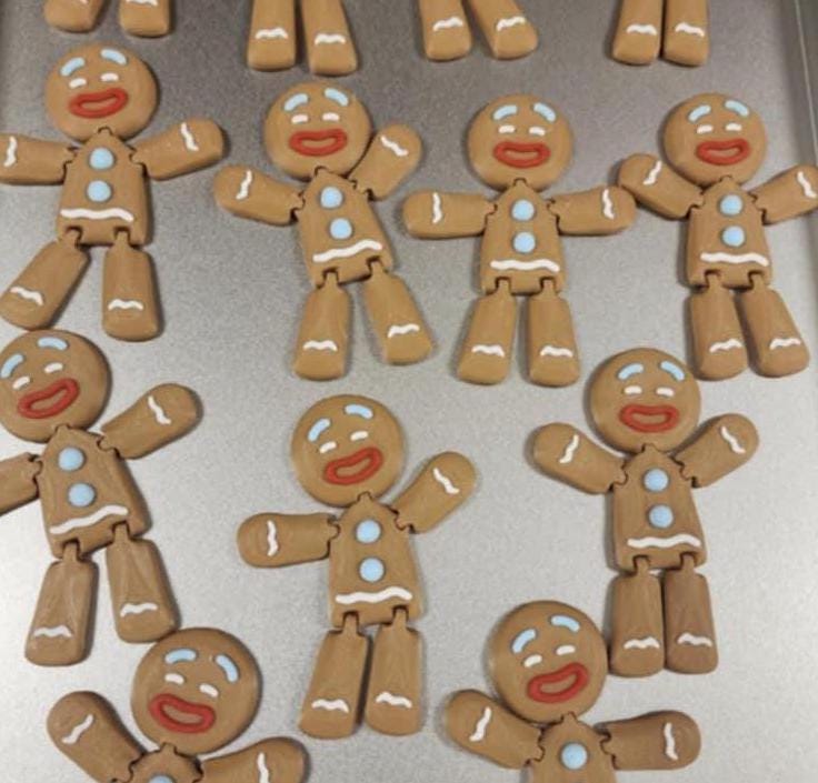 Custom 3D Printed Gingerbread Man – Holiday Decor, Christmas Ornament ...