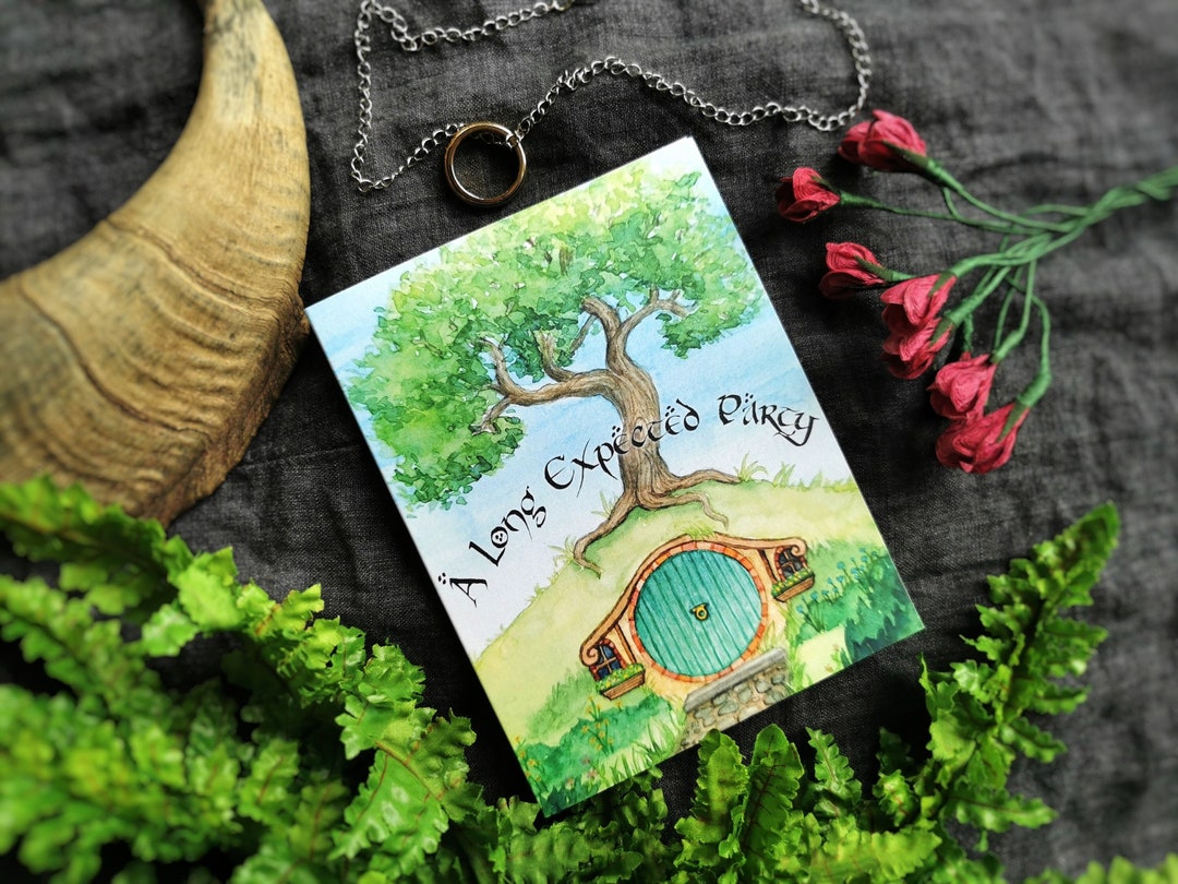 Fantasy Watercolor LOTR Art Print Card for Birthday, Invitation ...