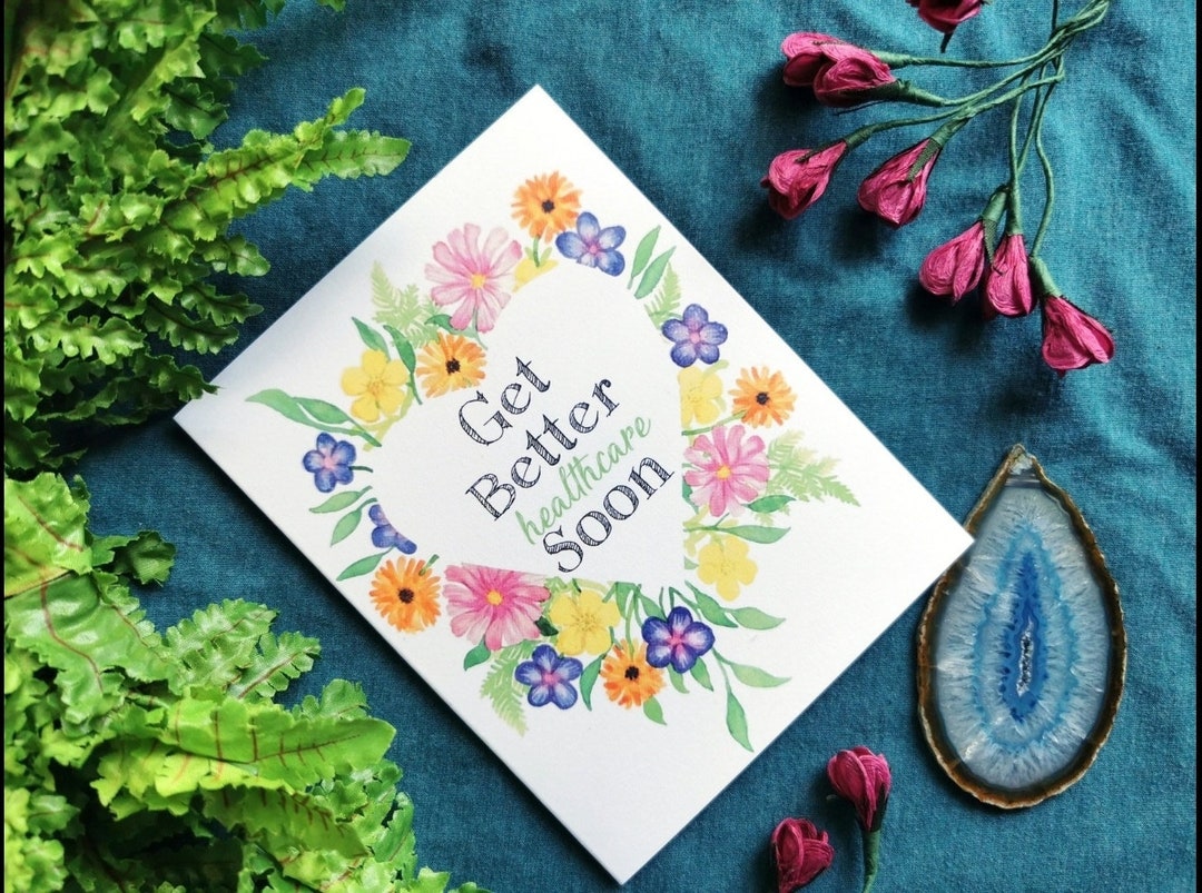 Chronic Illness Get Well Soon Card - Art Print of Original Watercolor ...