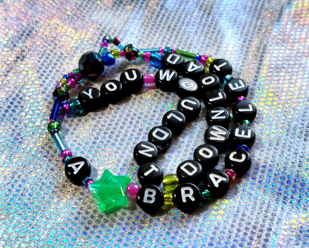 Funny Internet Meme Friendship Bracelet - Stretchy Beaded Word Jewelery ...
