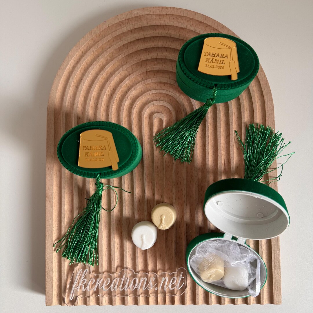 Velvet Boxes With Scented Soap Fez-shaped Covers - Etsy