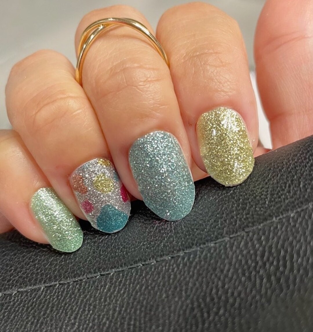 Glitter Nails Wraps, New Year Nail Wraps, Nail Strips, Nail Stickers ...