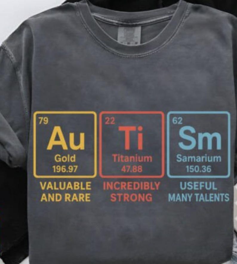 Autism Periodic Table PNG • Science Teacher Sublimation Design ...