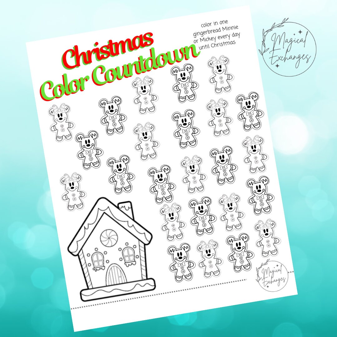 Christmas Color Countdown / Printable Color Countdown / Christmas ...