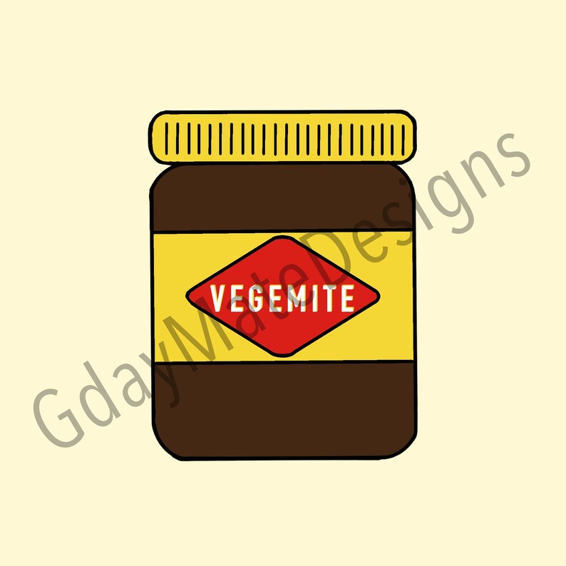 Classic Color Vegemite Jar | Vegemite Wall Art | Aussie Art - Etsy