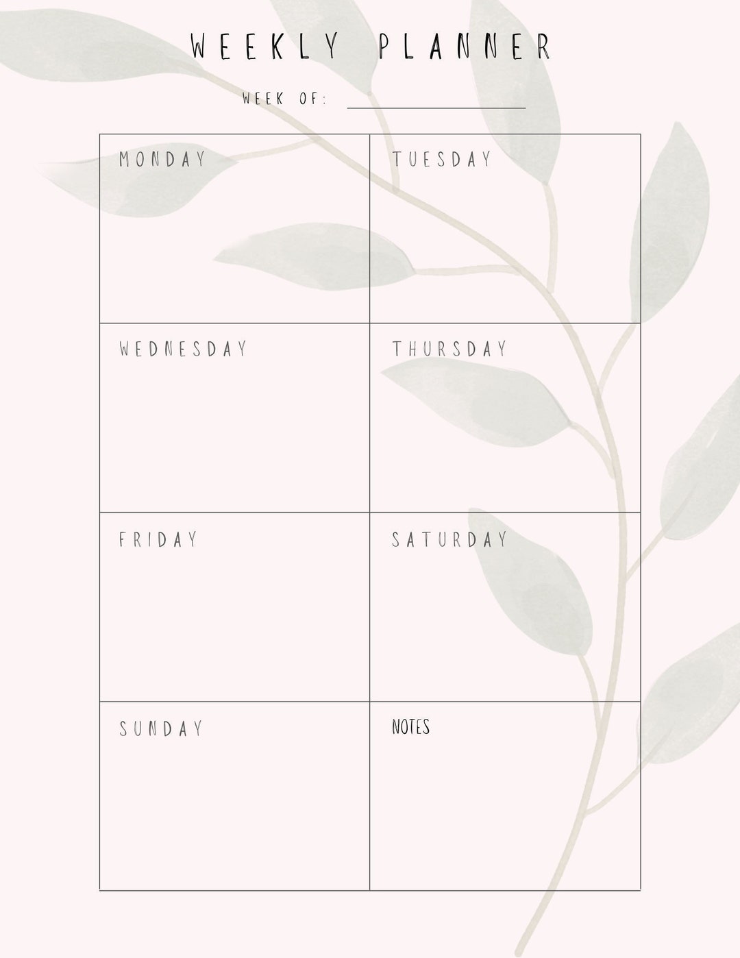 Digital/printable Weekly Planner - Etsy