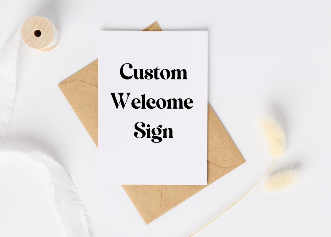 Custom Welcome Sign Digital Template Order - Etsy