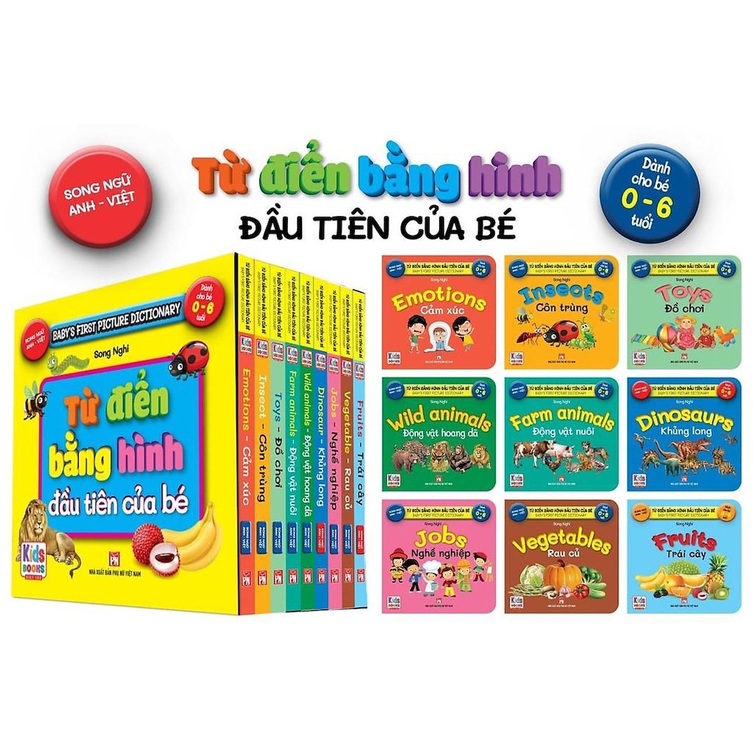 Bilingual Vietnamese English Picture Dictionary - Set of 9 First Words ...