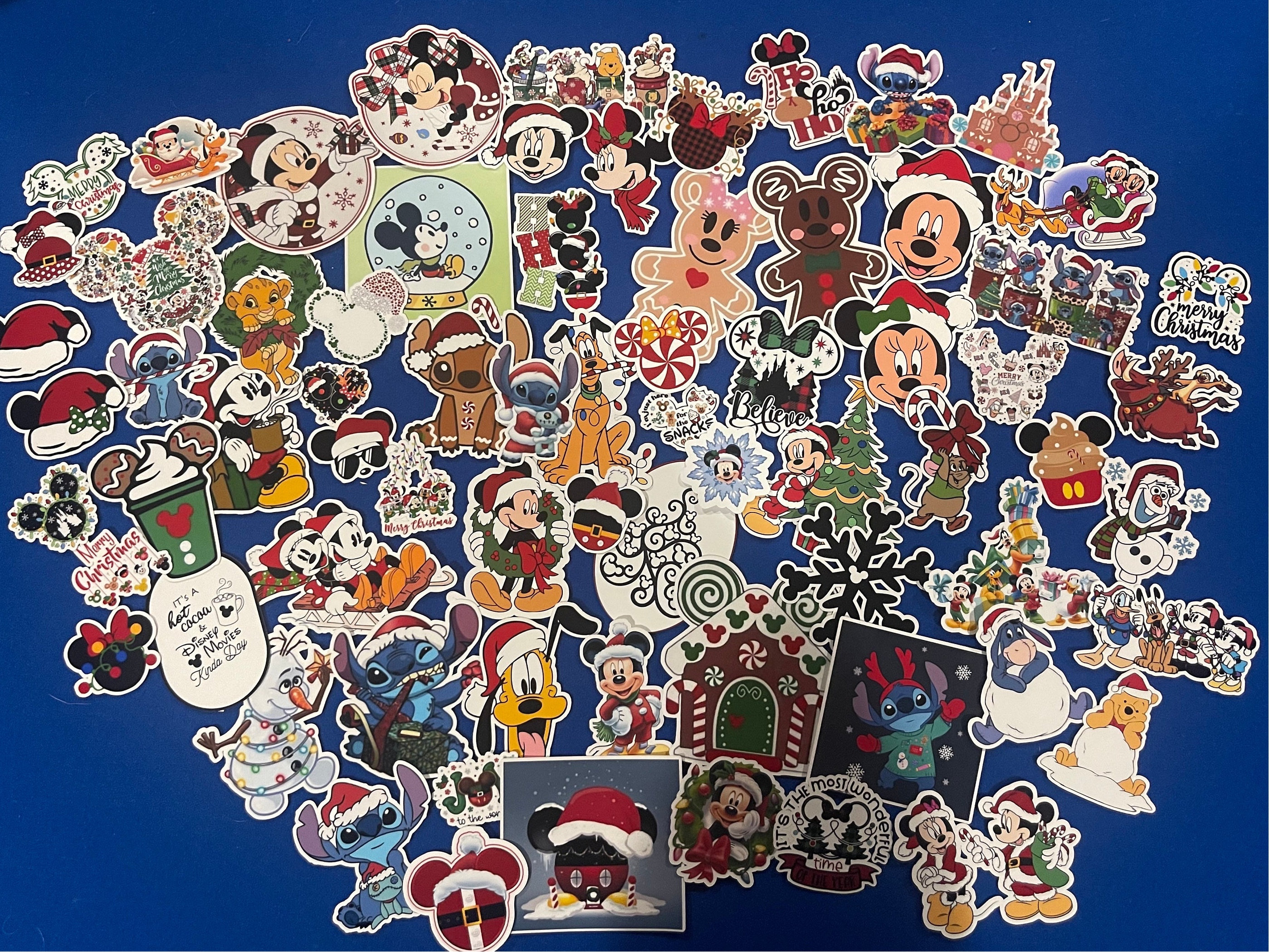 Disney Christmas and Winter Sticker Set- Mickey, Minnie, Pooh, Stitch ...
