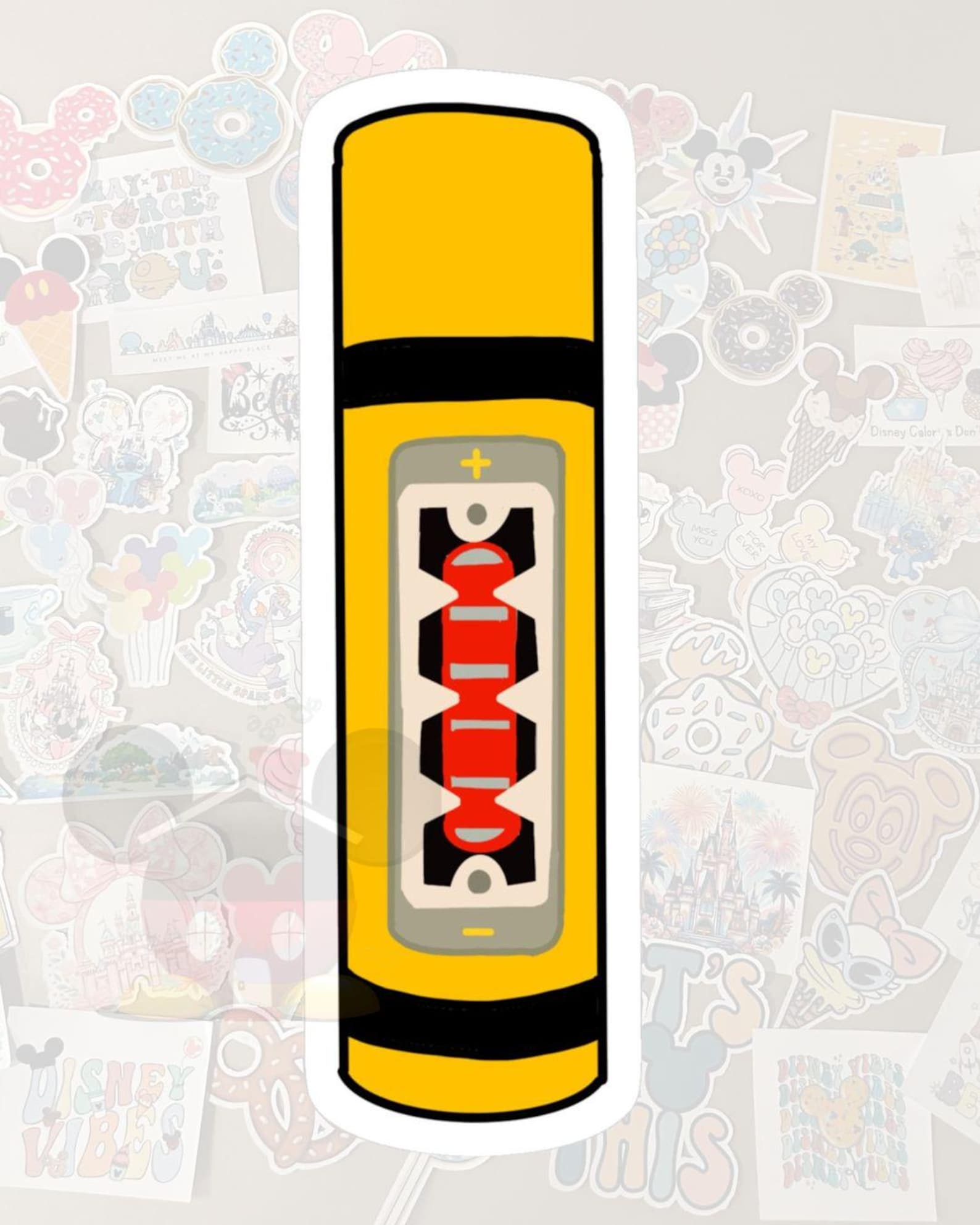 Monster's Inc Scream Canister Sticker: Glossy Vinyl Decal - Etsy
