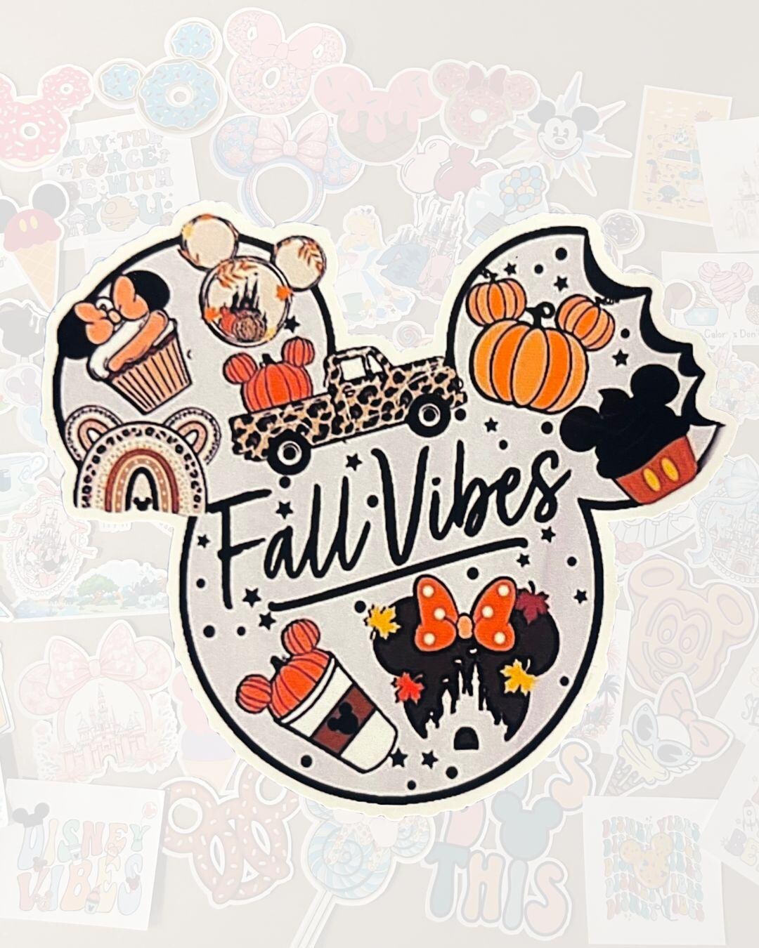 Disney Halloween Mickey Head Fall Vibes Sticker- Pixie Dust Loot-trip ...