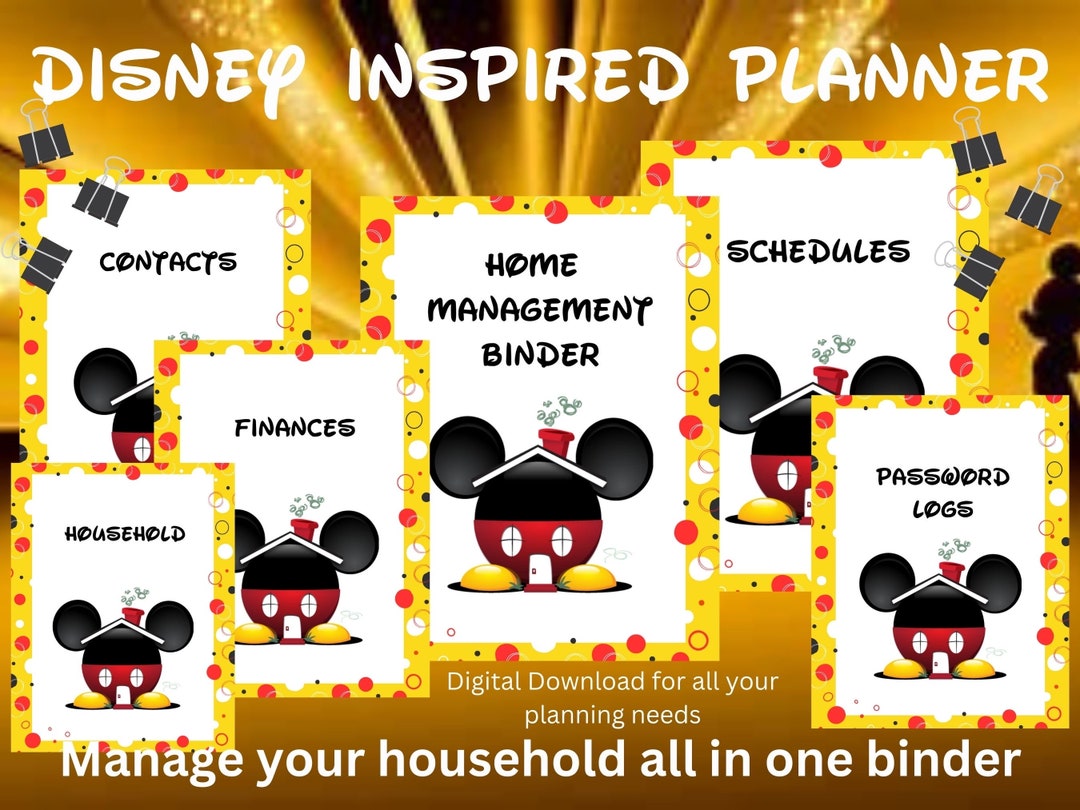 Home Management Disney Binder 30 Pages Digital Download Binder Ready ...