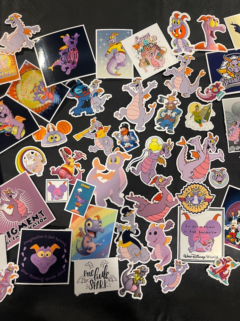 Disney Figment Stickers- Fish Extender/pixie Dust Loot-trip Gifts Lot ...
