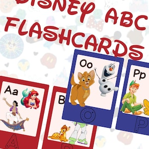 Disney ABC Letters Flashcards - PDF Instant Download- Mickey, Minnie ...
